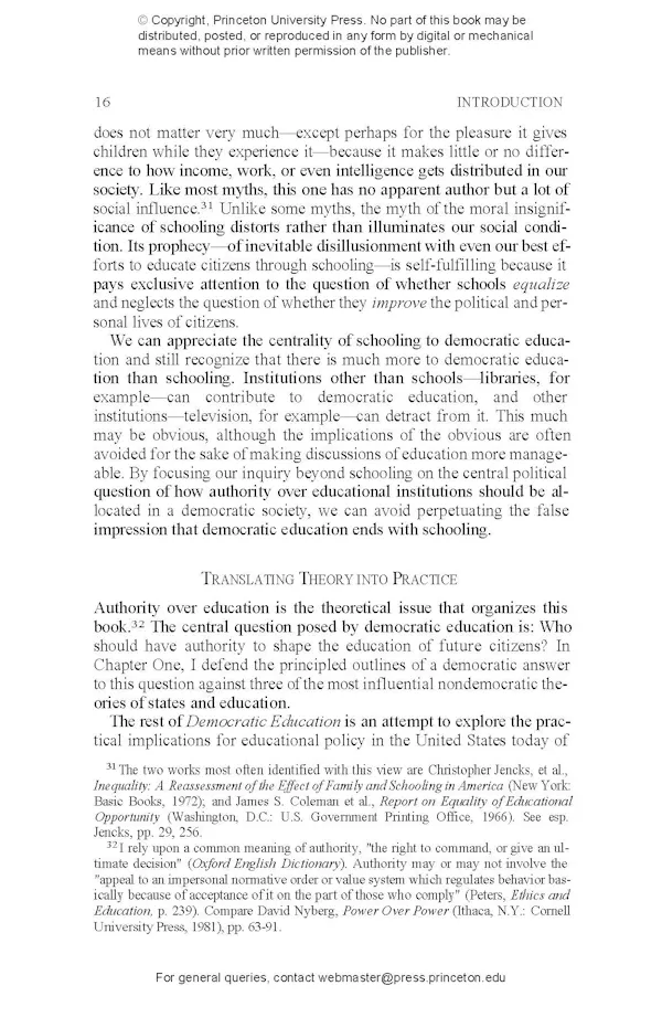 Democratic Education | Princeton University Press