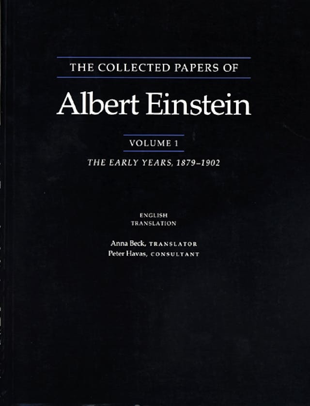 The Collected Papers of Albert Einstein, Volume 1 (English) | Princeton ...