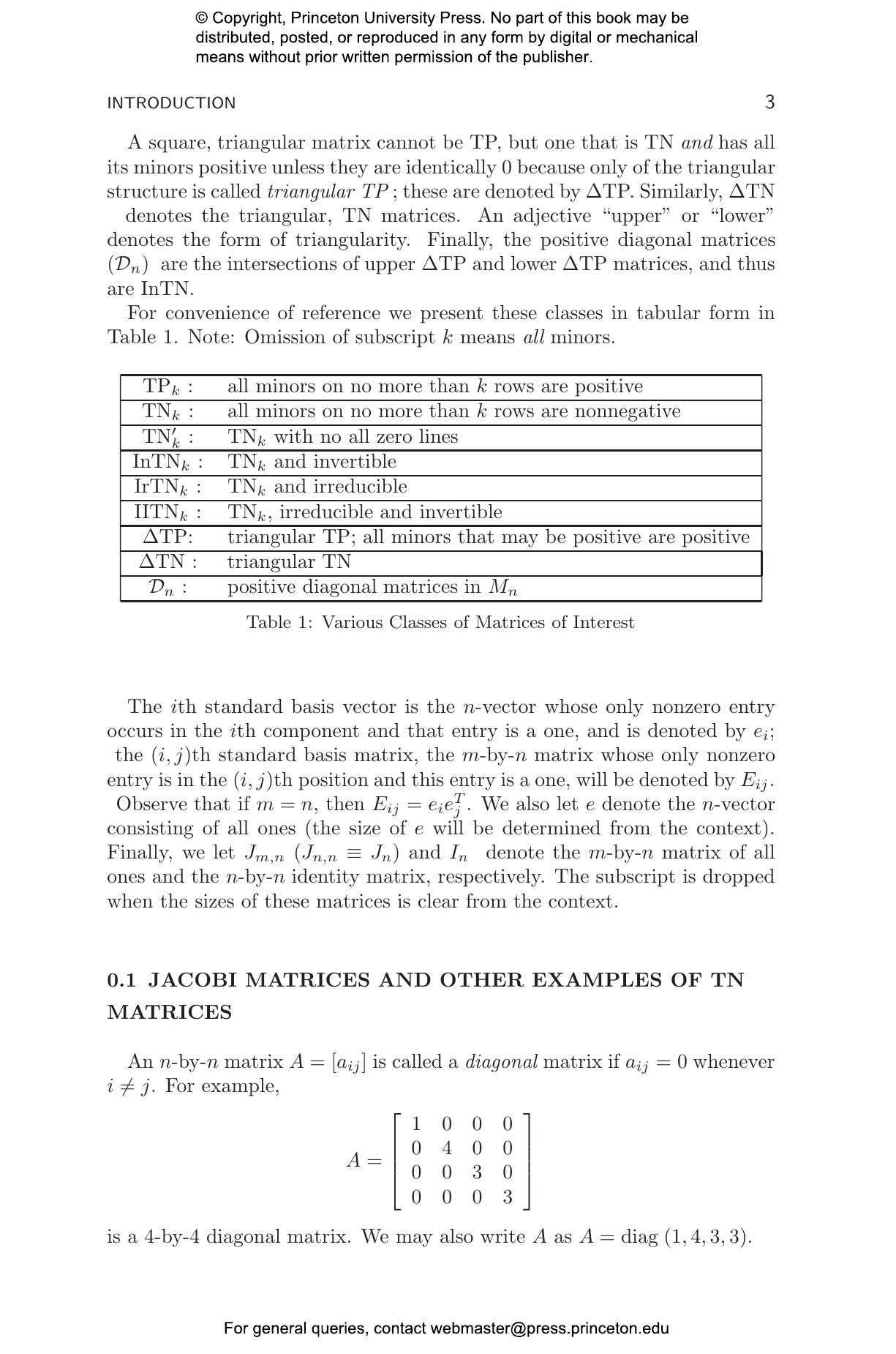 Totally Nonnegative Matrices Princeton University Press