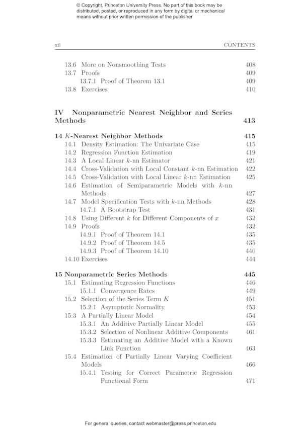 Nonparametric Econometrics | Princeton University Press