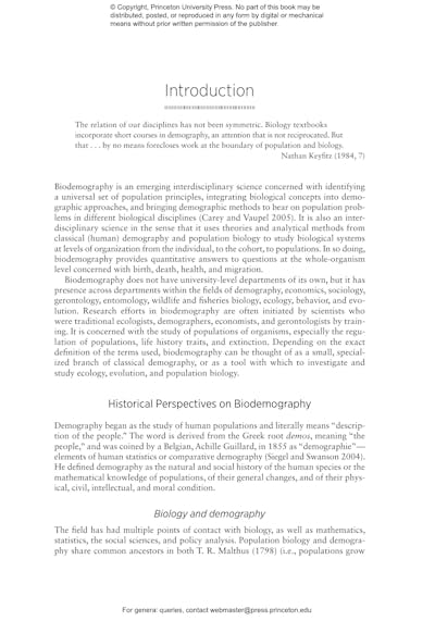 Biodemography | Princeton University Press
