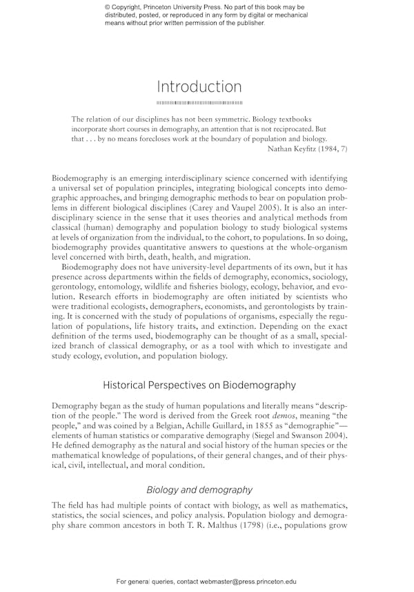 Biodemography | Princeton University Press