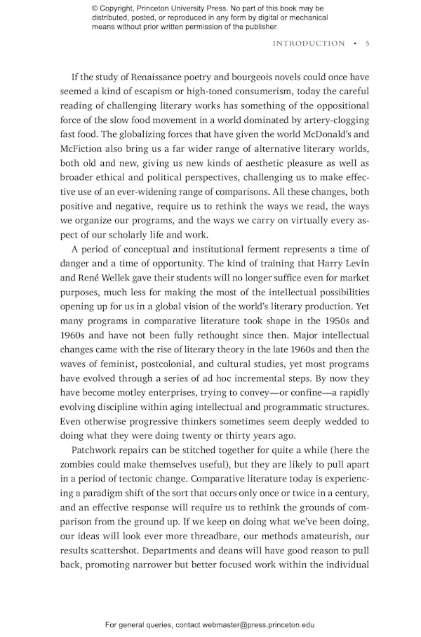 Comparing the Literatures | Princeton University Press