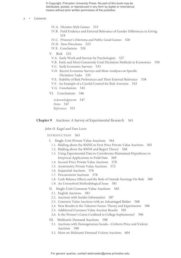 The Handbook Of Experimental Economics Volume 2 Princeton University