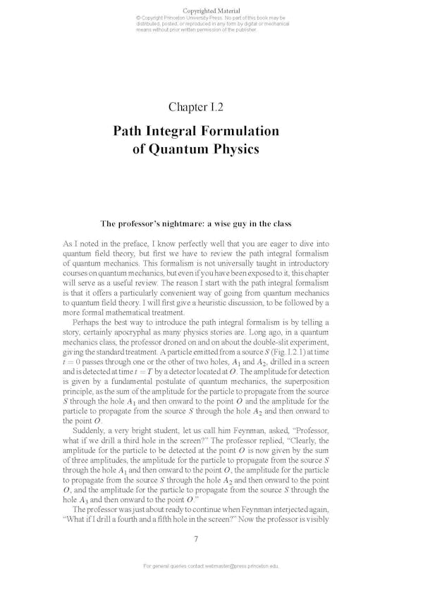 Quantum Field Theory in a Nutshell | Princeton University Press