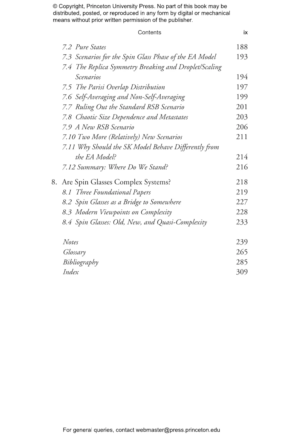 Spin Glasses and Complexity | Princeton University Press