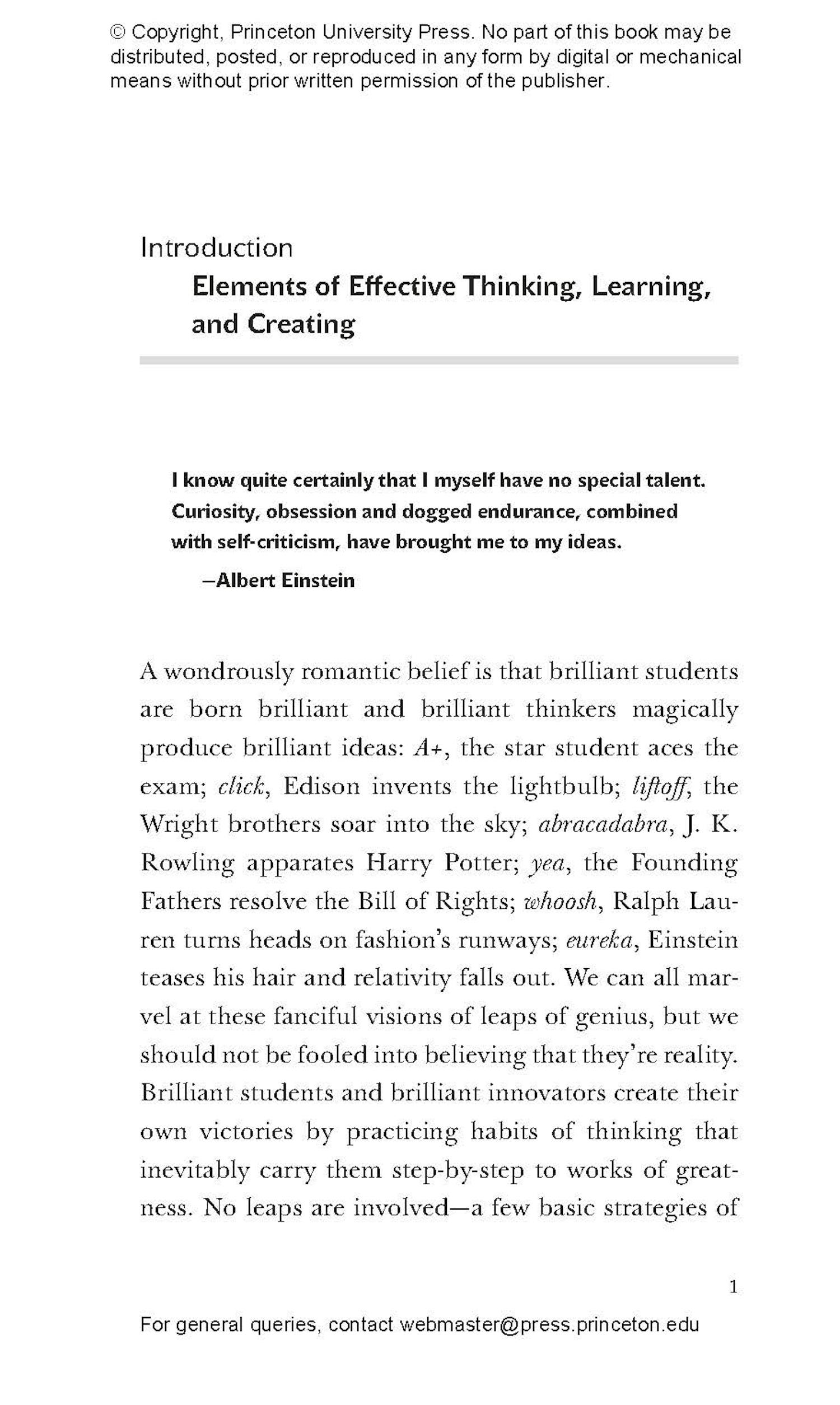 The 5 Elements of Effective Thinking | Princeton University Press