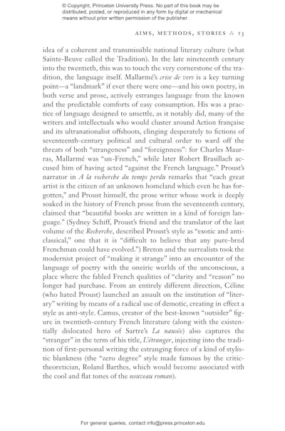 A History of Modern French Literature | Princeton University Press