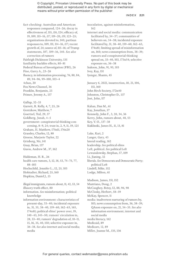 Political Rumors | Princeton University Press