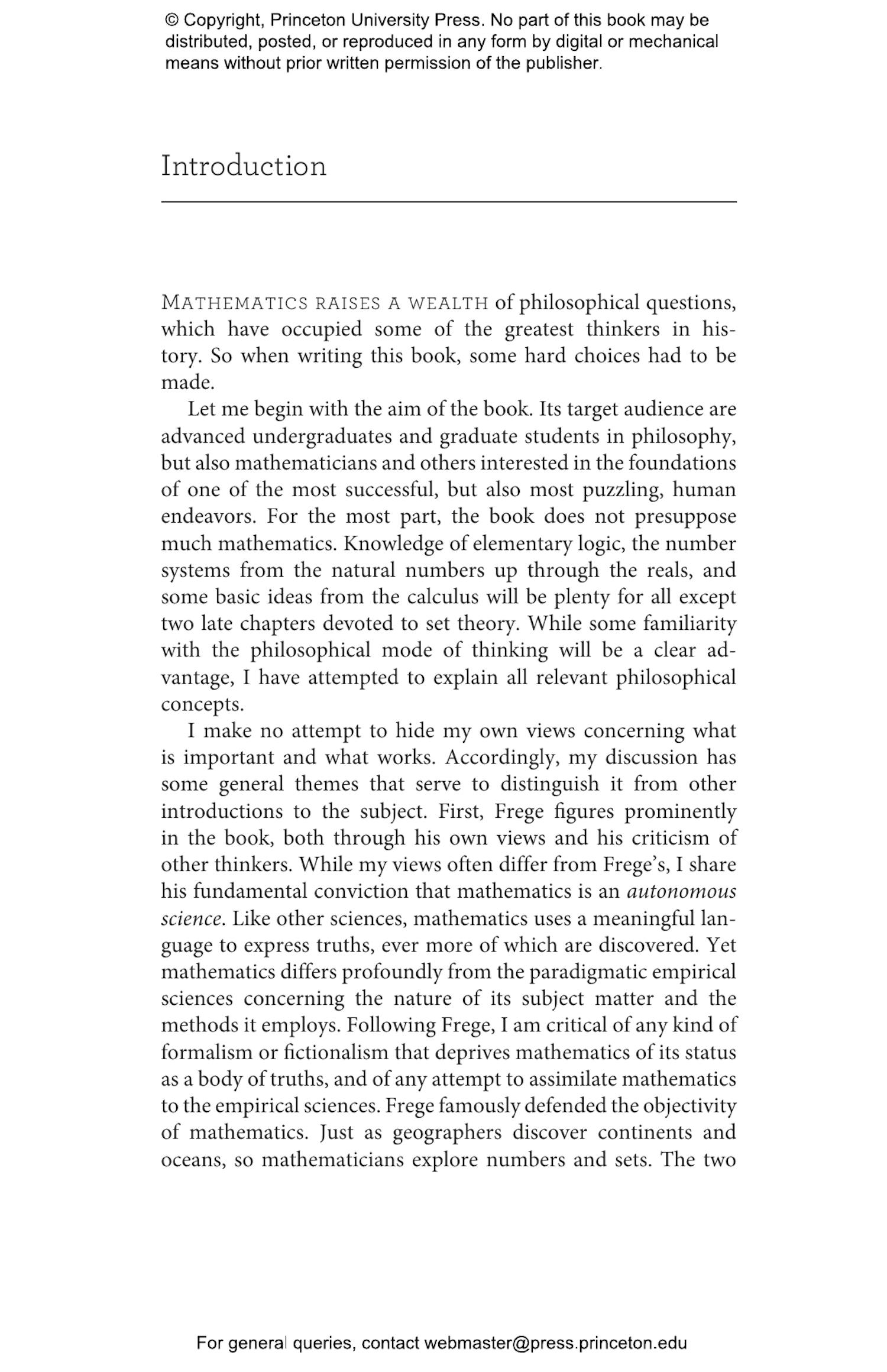 Philosophy of Mathematics | Princeton University Press