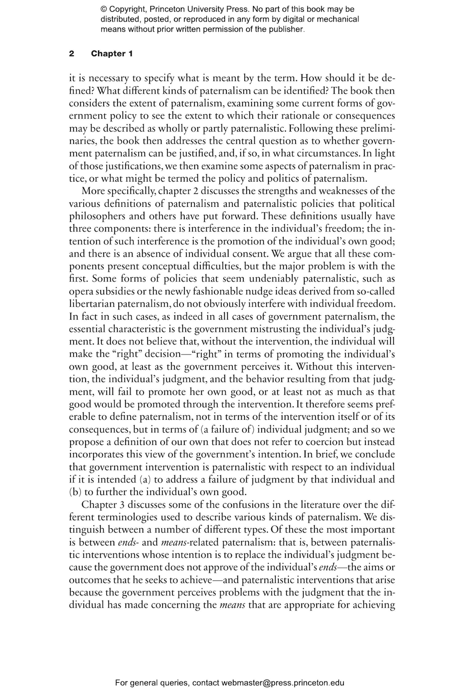 Government Paternalism | Princeton University Press