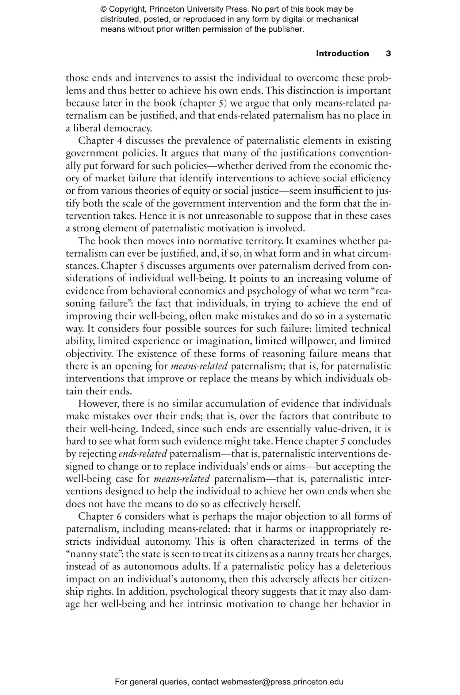 Government Paternalism | Princeton University Press