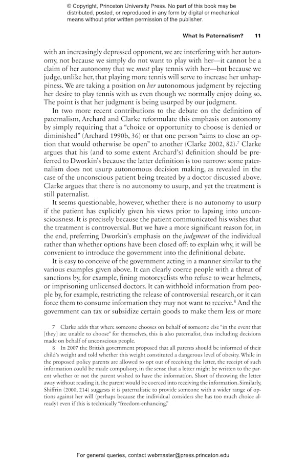 Government Paternalism | Princeton University Press