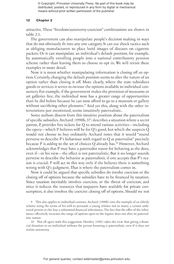 Government Paternalism | Princeton University Press