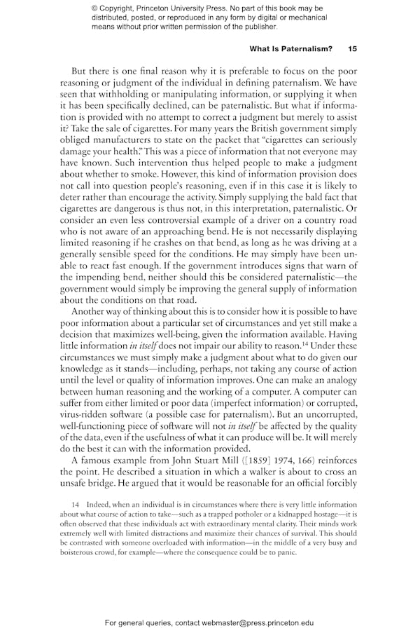 Government Paternalism | Princeton University Press