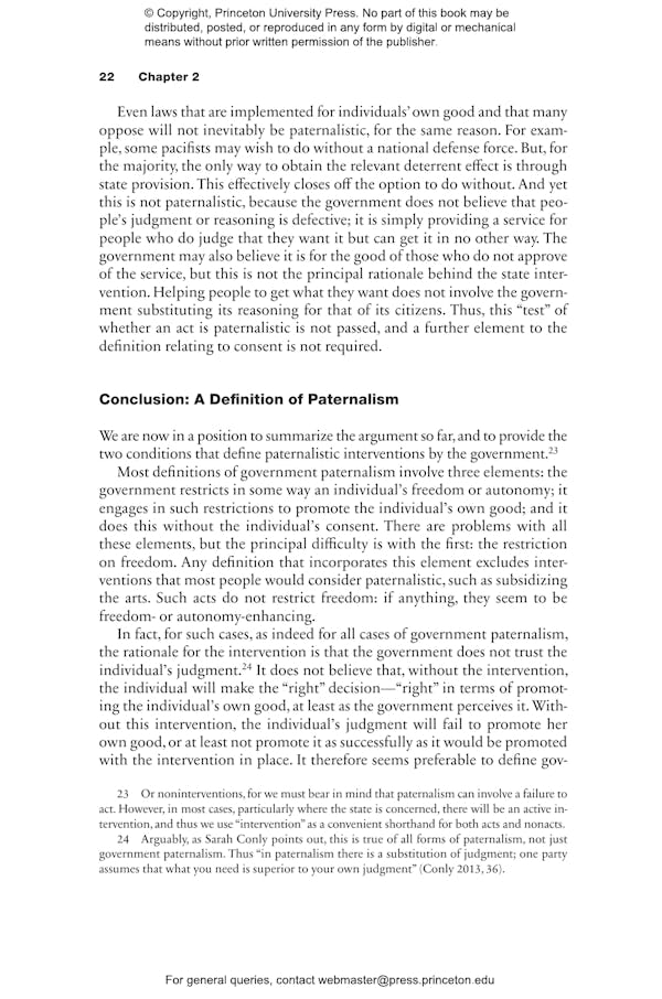 Government Paternalism | Princeton University Press