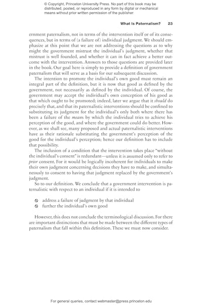 Government Paternalism | Princeton University Press