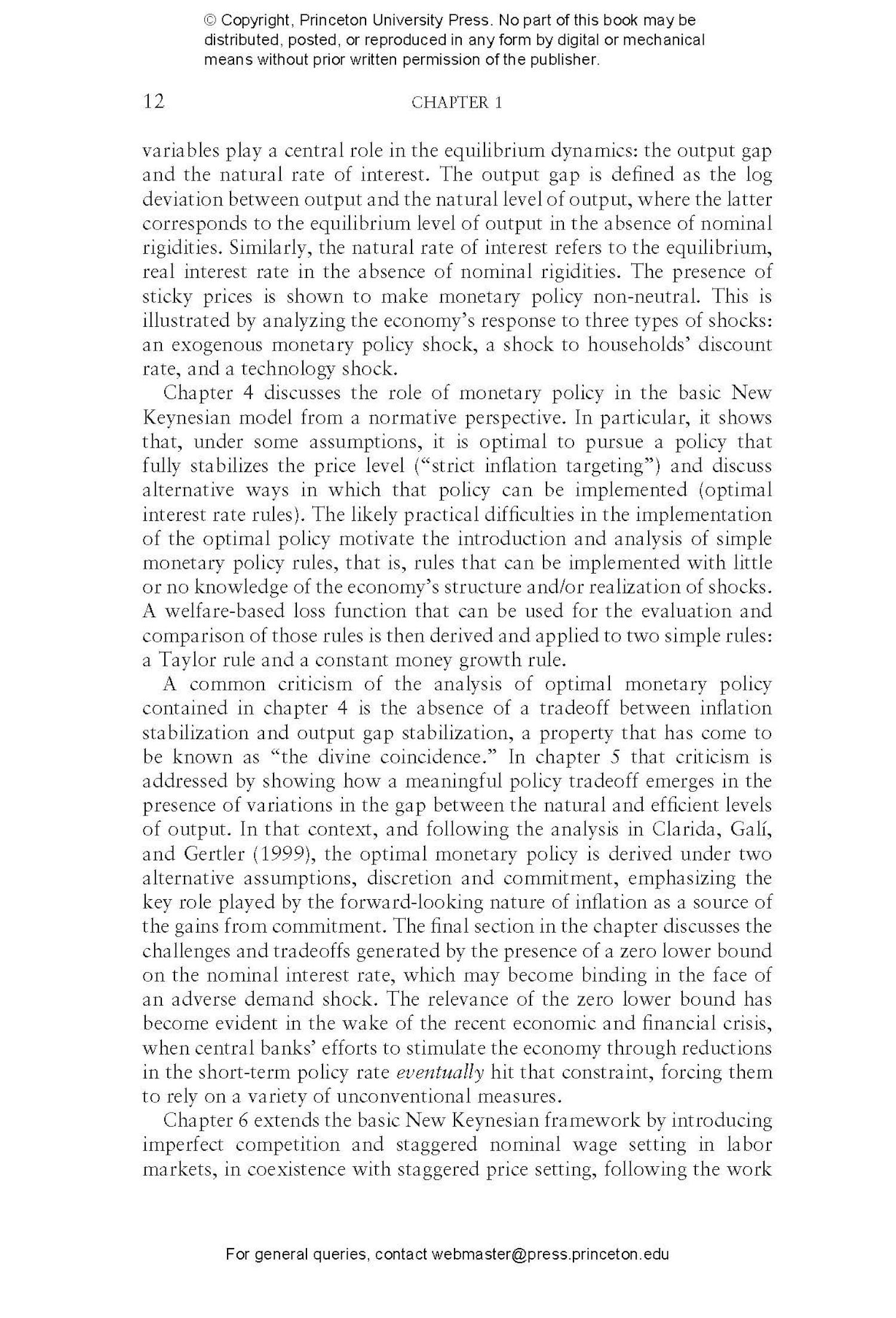 Monetary Policy, Inflation, and the Business Cycle | Princeton ...