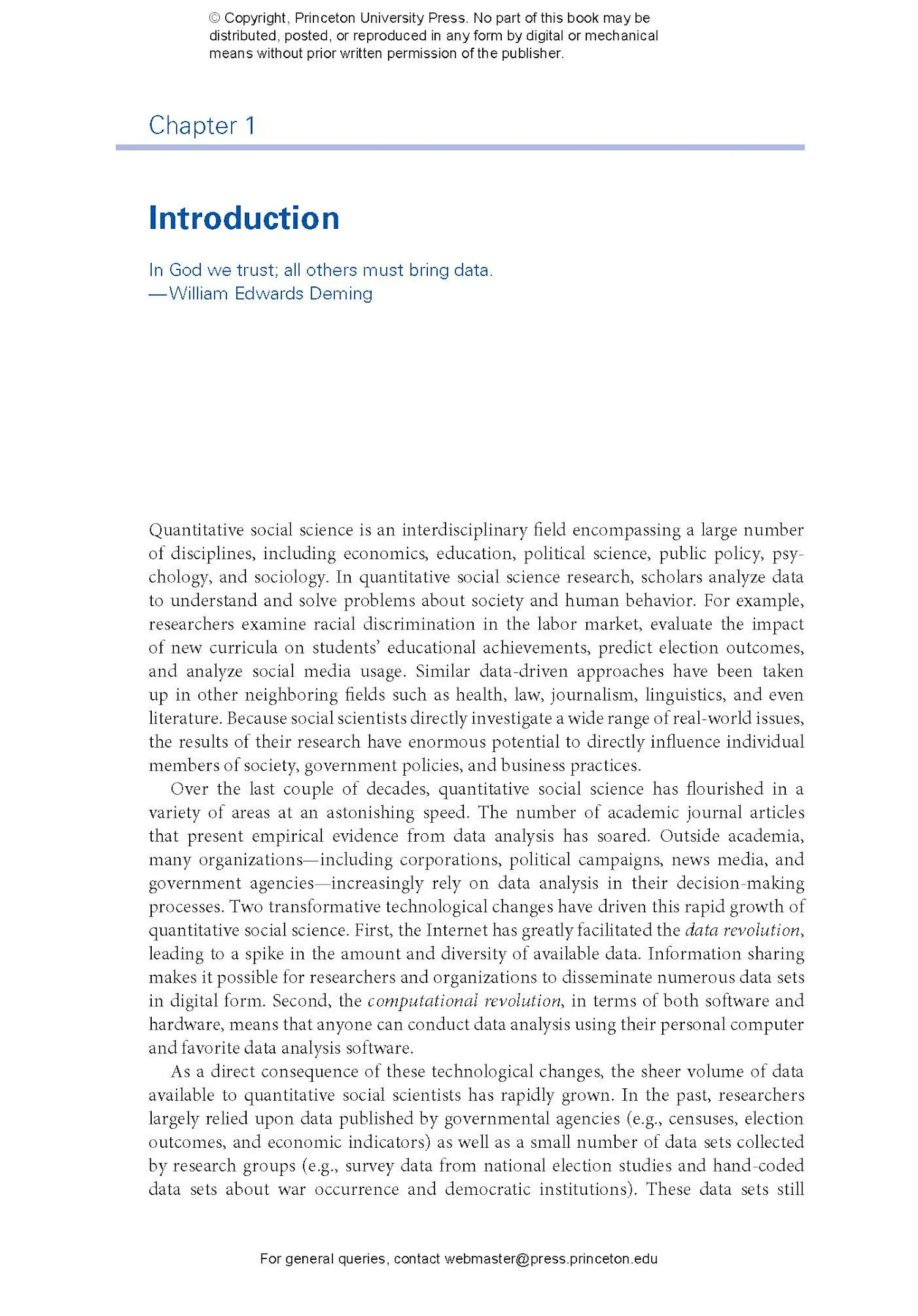 Quantitative Social Science | Princeton University Press