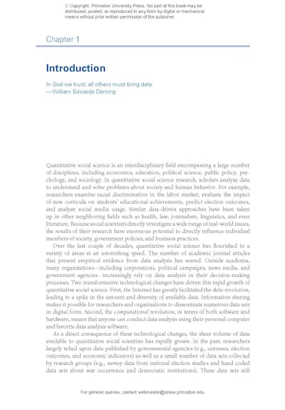 Quantitative Social Science | Princeton University Press