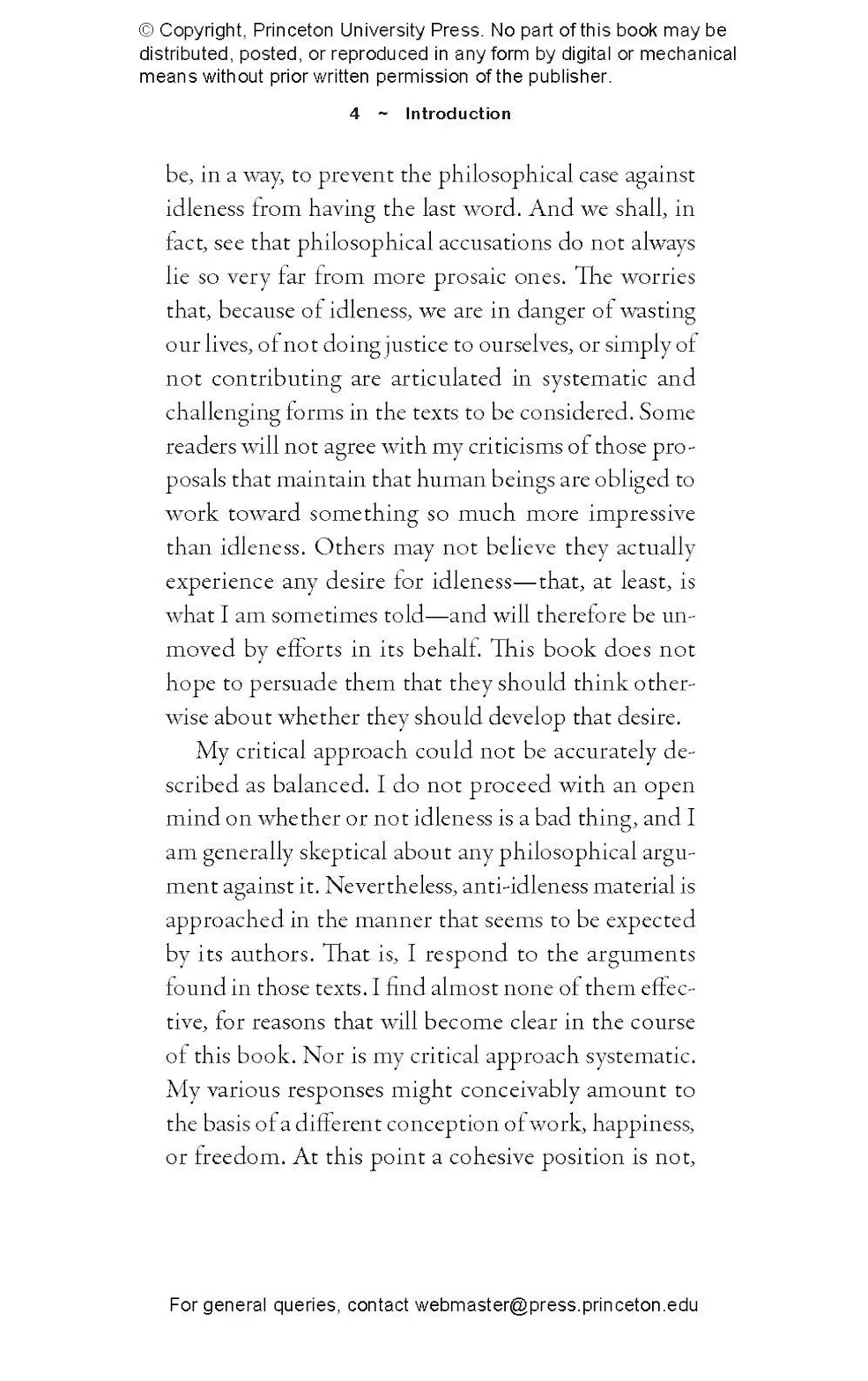 Idleness | Princeton University Press