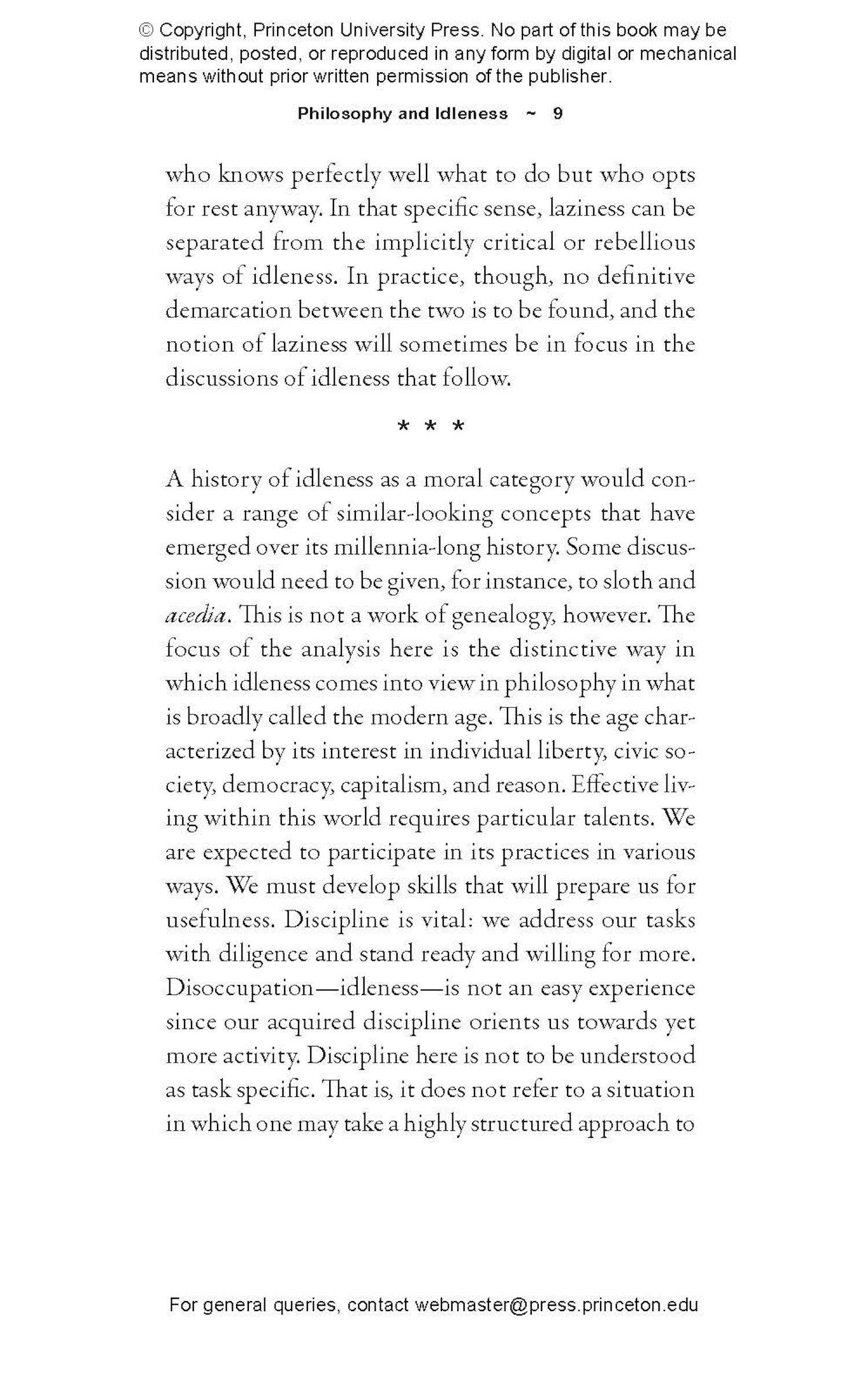 Idleness | Princeton University Press