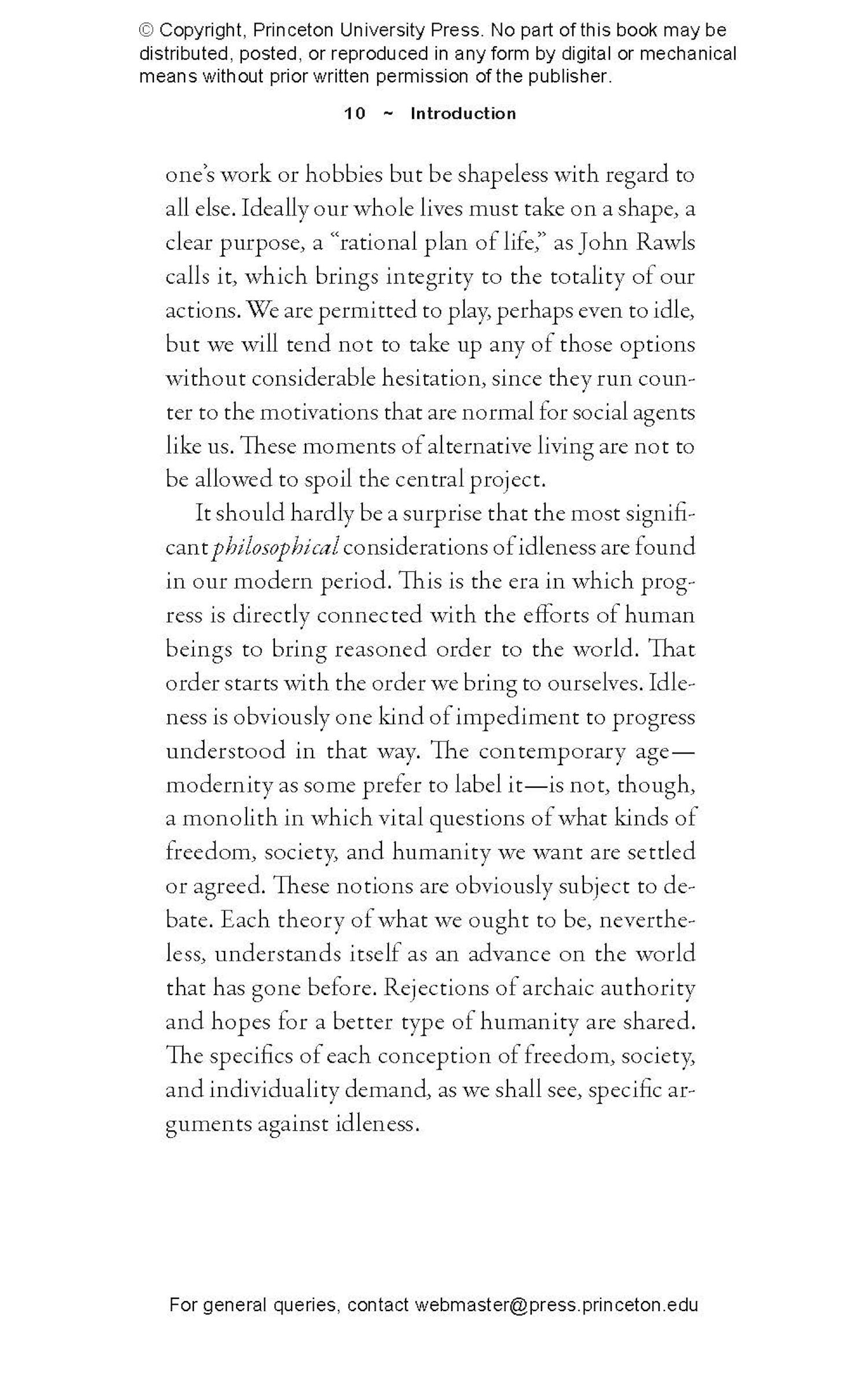 Idleness | Princeton University Press