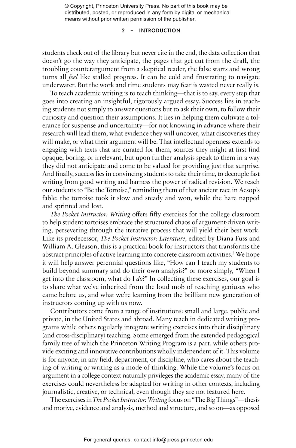 The Pocket Instructor: Writing | Princeton University Press