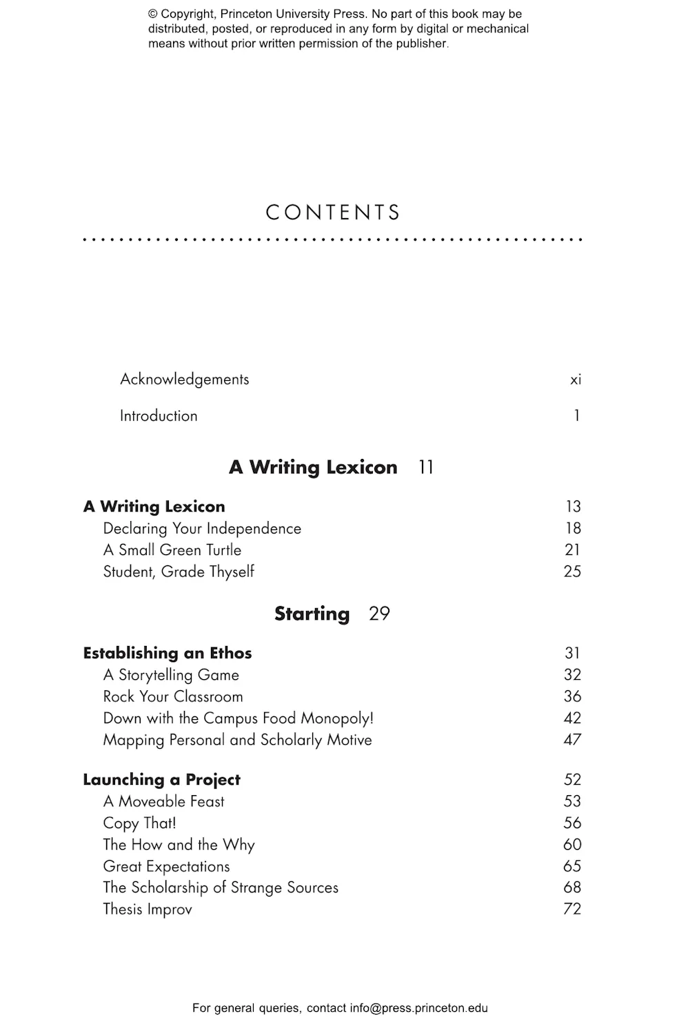 The Pocket Instructor: Writing | Princeton University Press
