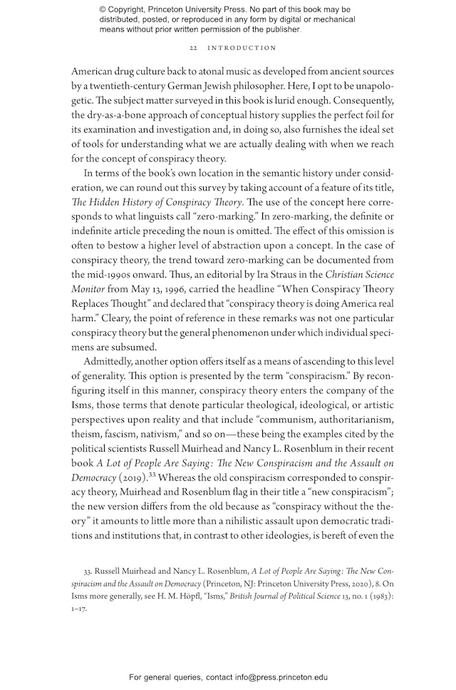 The Hidden History of Conspiracy Theory | Princeton University Press