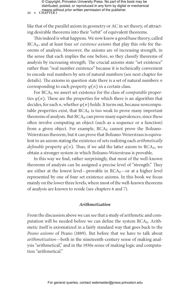 Reverse Mathematics | Princeton University Press