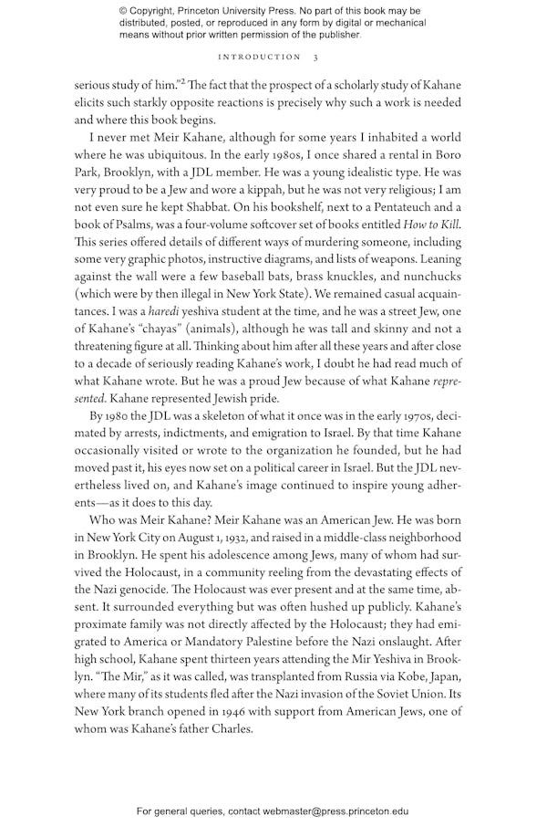 Meir Kahane | Princeton University Press