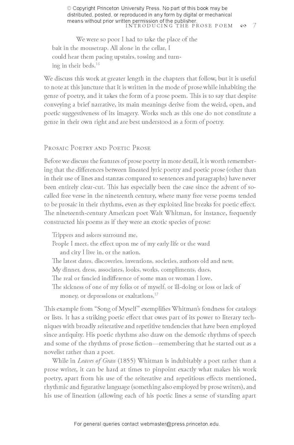 Prose Poetry | Princeton University Press
