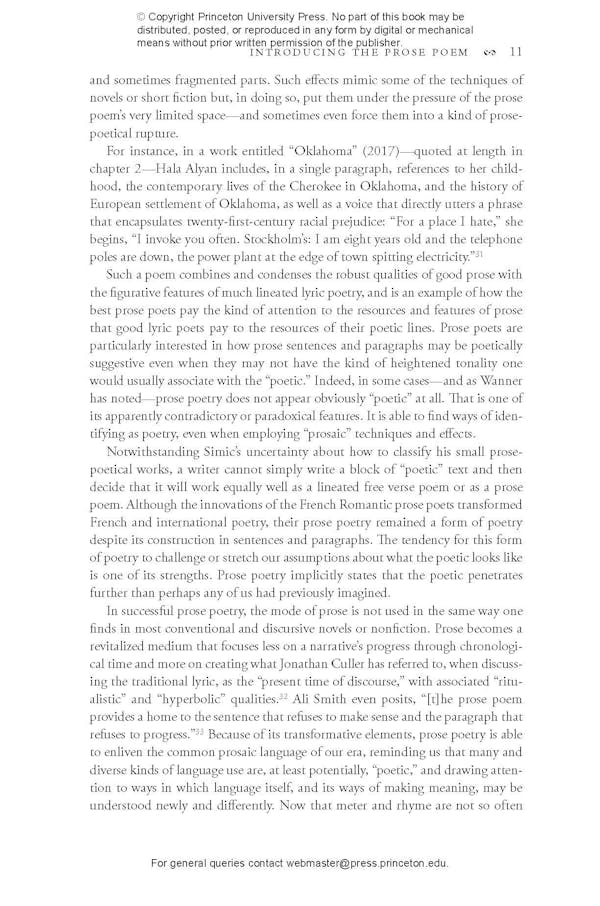 Prose Poetry | Princeton University Press