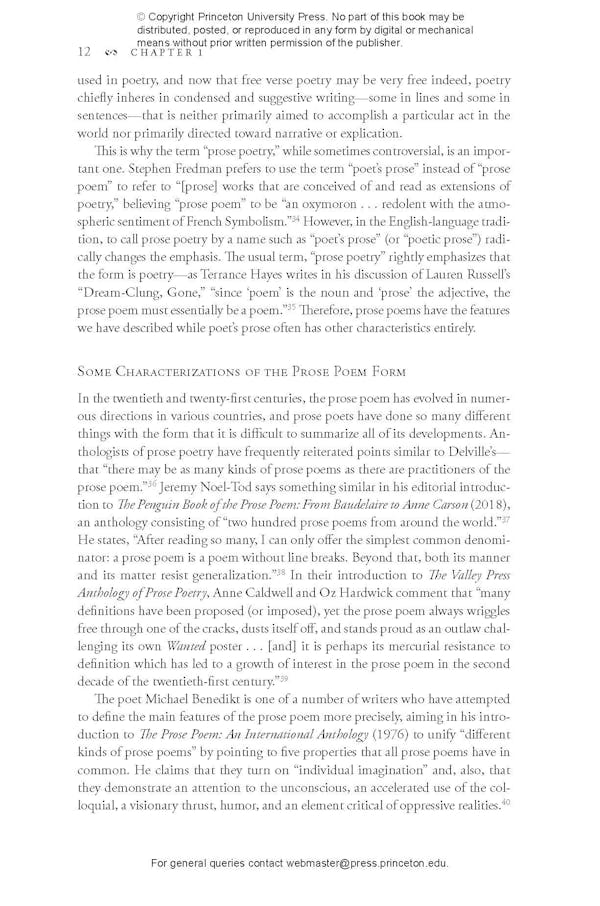 Prose Poetry | Princeton University Press