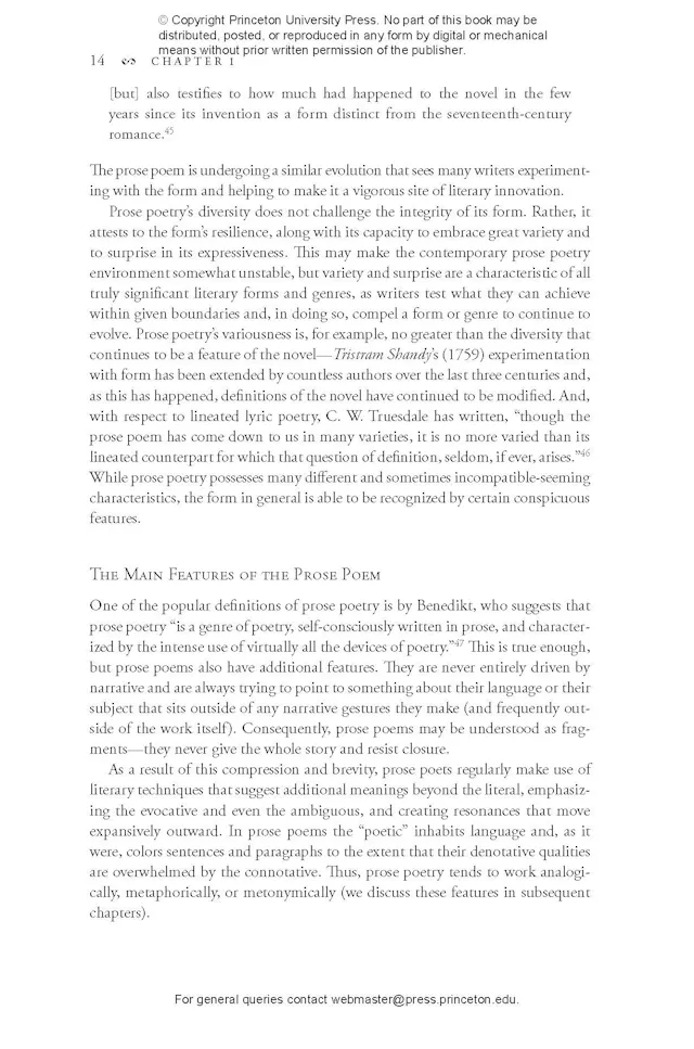 Prose Poetry | Princeton University Press
