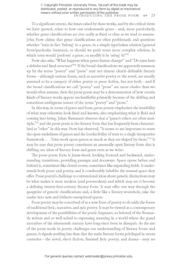 Prose Poetry | Princeton University Press