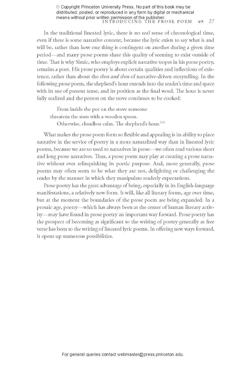 Prose Poetry | Princeton University Press