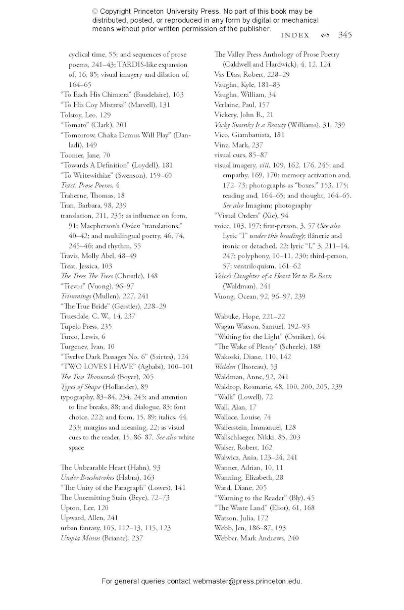 Prose Poetry | Princeton University Press