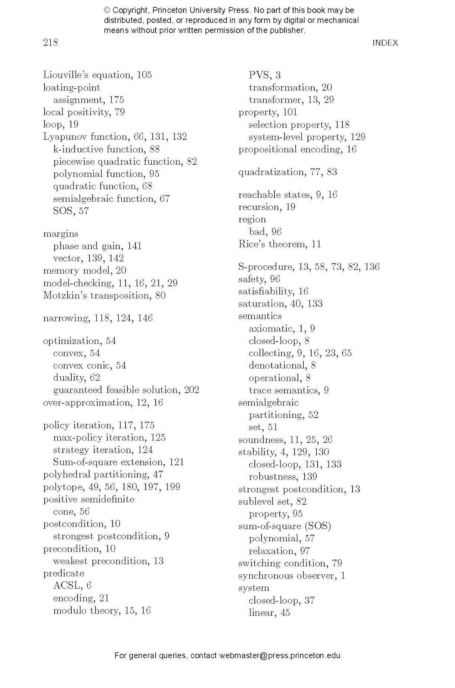 Formal Verification of Control System Software | Princeton University Press