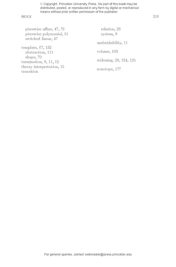 Formal Verification of Control System Software | Princeton University Press