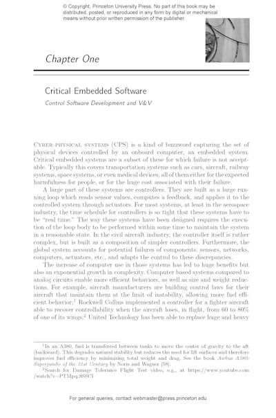 Formal Verification of Control System Software | Princeton University Press