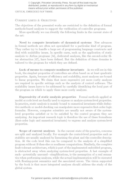 Formal Verification of Control System Software | Princeton University Press