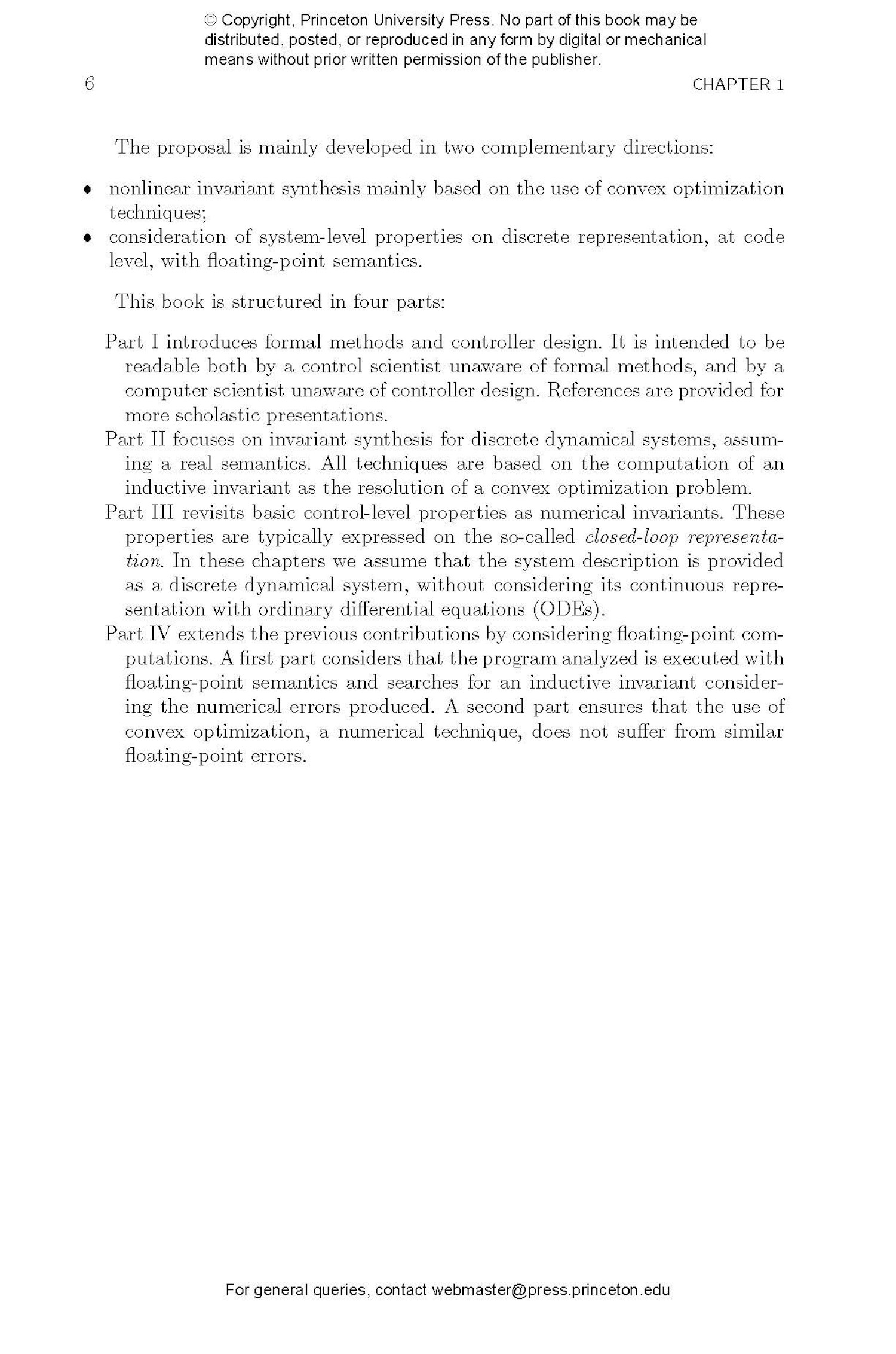 Formal Verification of Control System Software | Princeton University Press