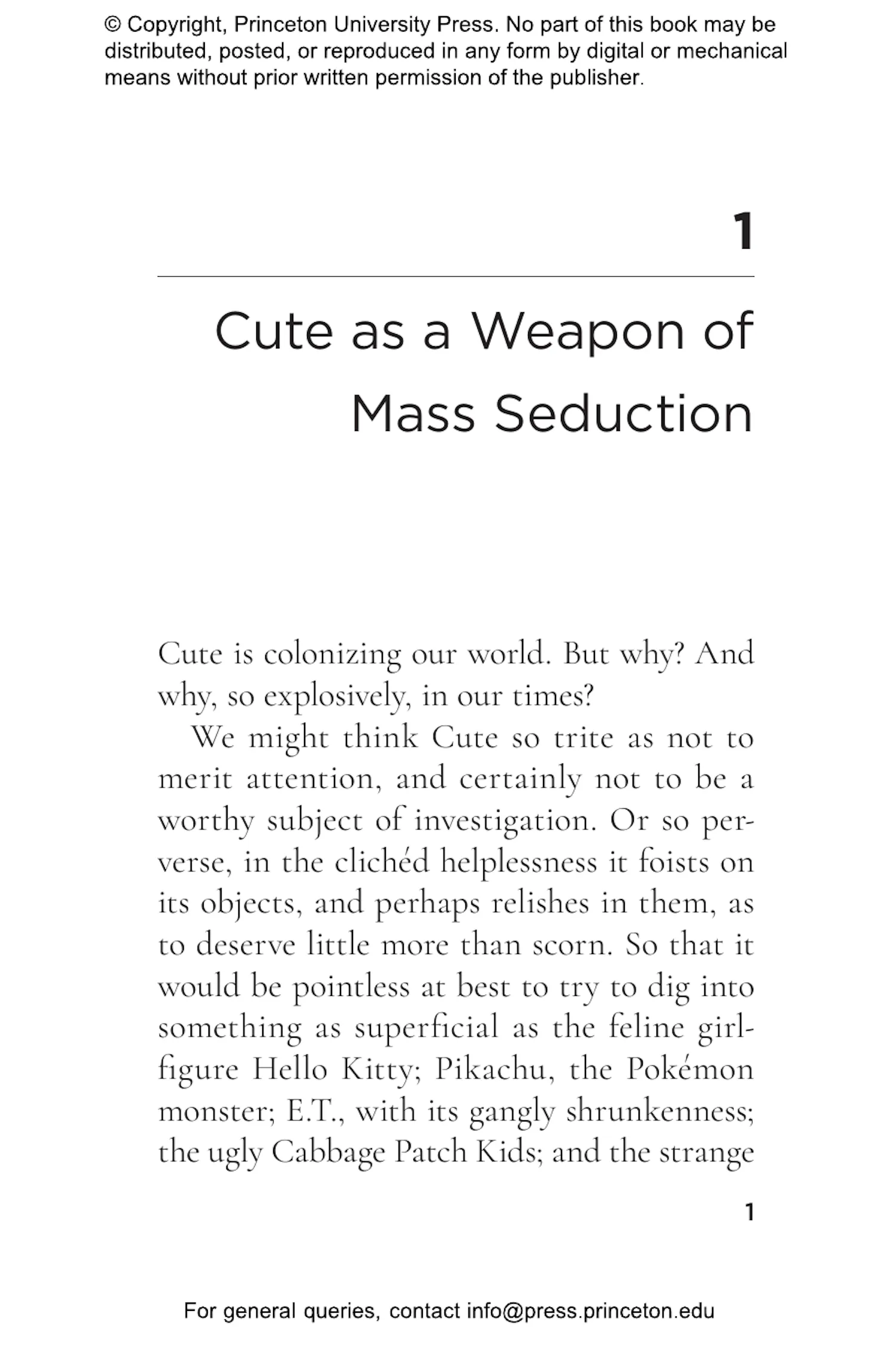 The Power of Cute | Princeton University Press