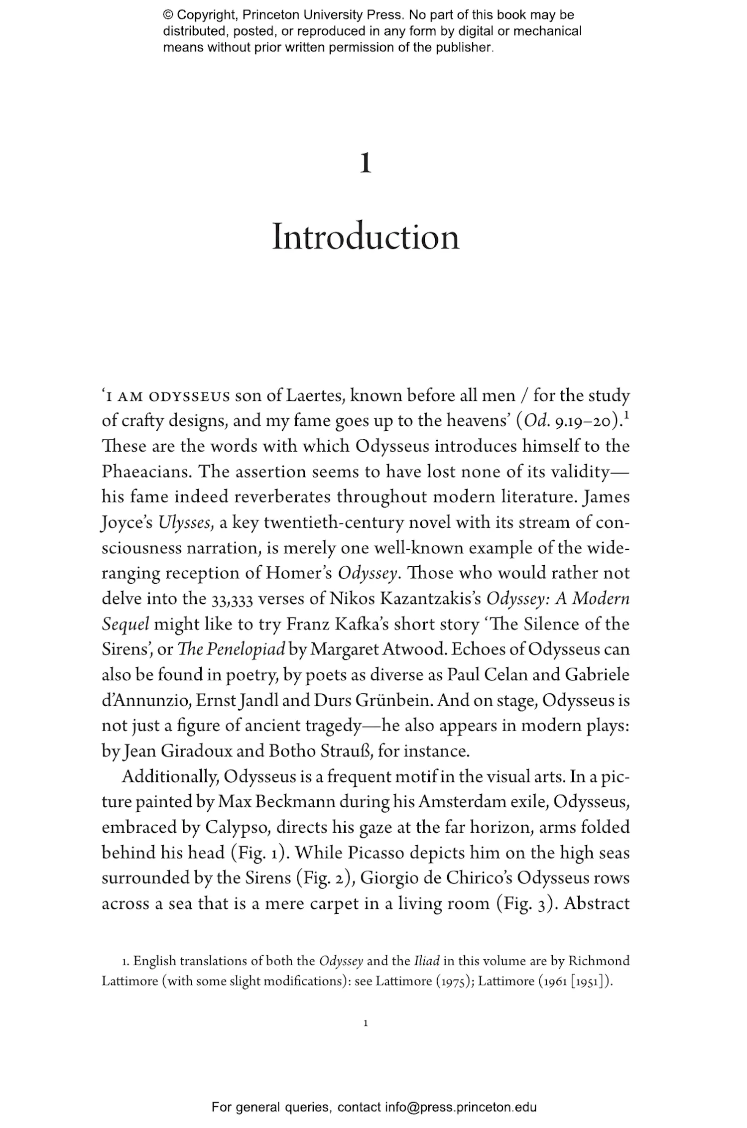 Reading the Odyssey | Princeton University Press