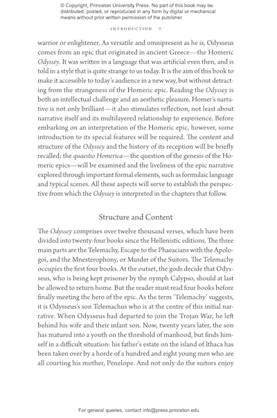 Reading the Odyssey | Princeton University Press