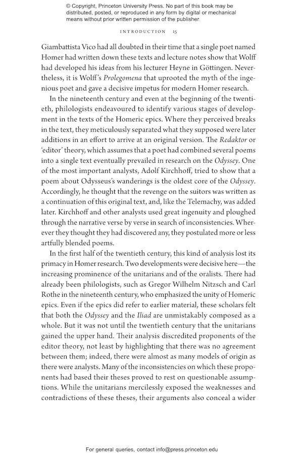 Reading the Odyssey | Princeton University Press