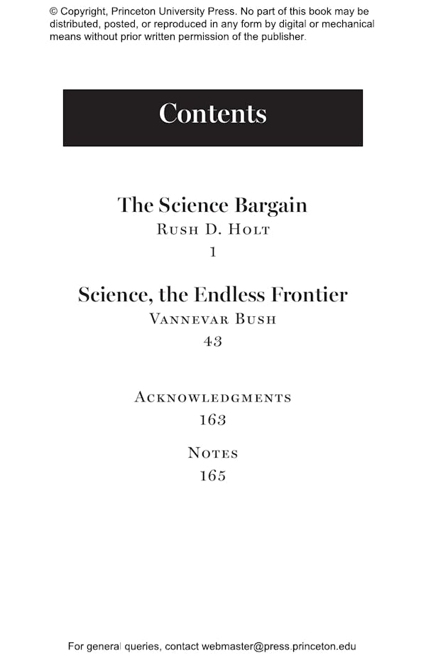 Science, the Endless Frontier | Princeton University Press