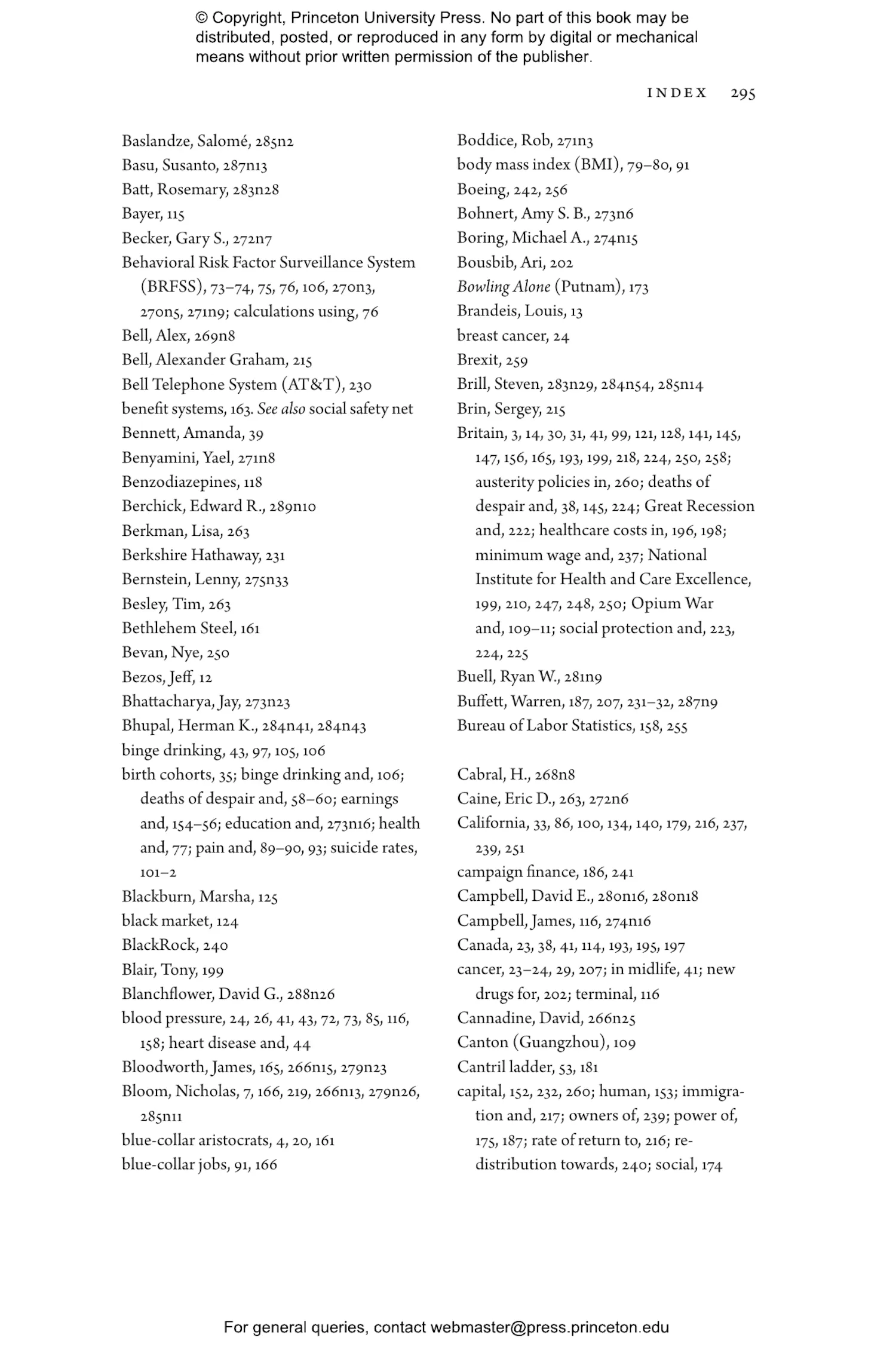 Deaths of Despair and the Future of Capitalism | Princeton University Press